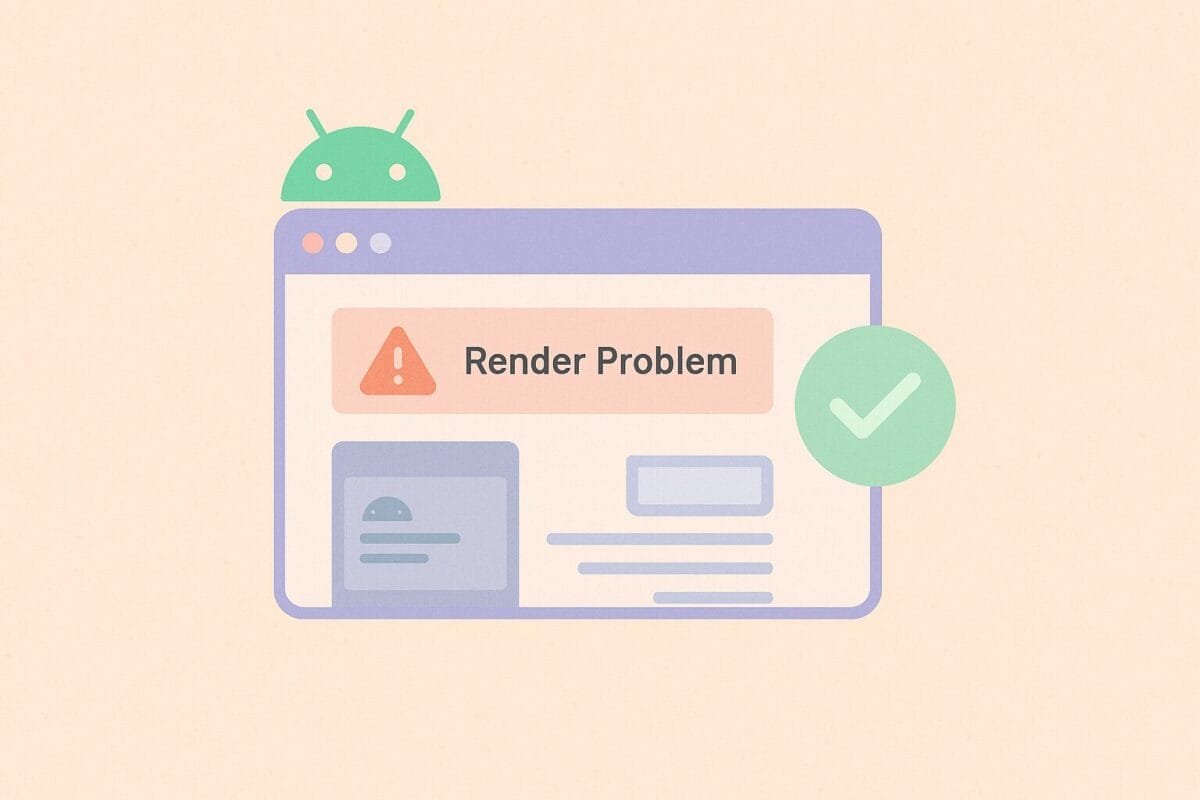 Solving Render Problem In Android Layout Preview Free Source Code