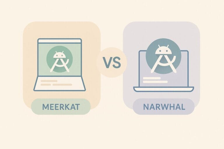 Android Studio Meerkat vs Narwhal Comparison - Free Source Code and ...