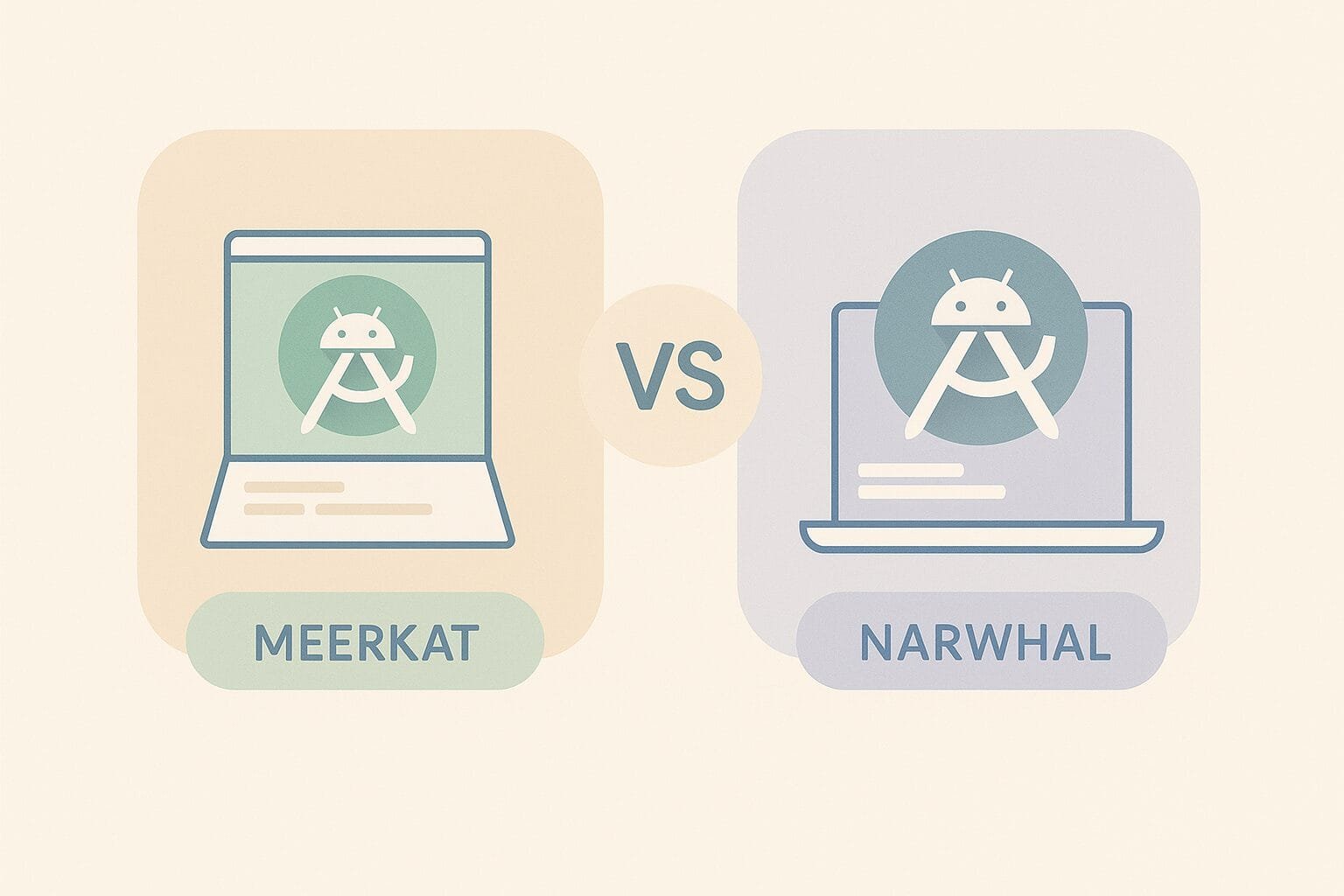 Android Studio Meerkat vs Narwhal Comparison - Free Source Code and Learn Coding